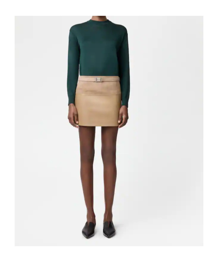 TOD'S Tod's Belted Leather Mini Skirt